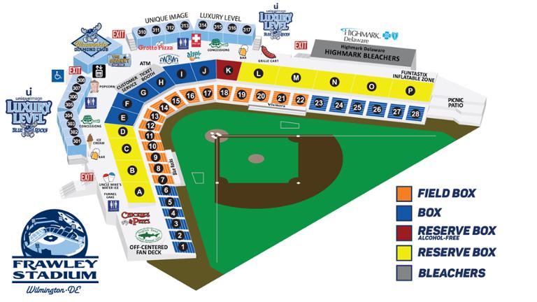 Wilmington Blue Rocks Seating & Pricing | Blue Rocks